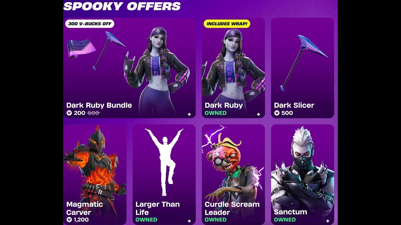 Fortnite Item Shop (October 4th 2025 Dark Ruby Bundle Returns) - YouTube