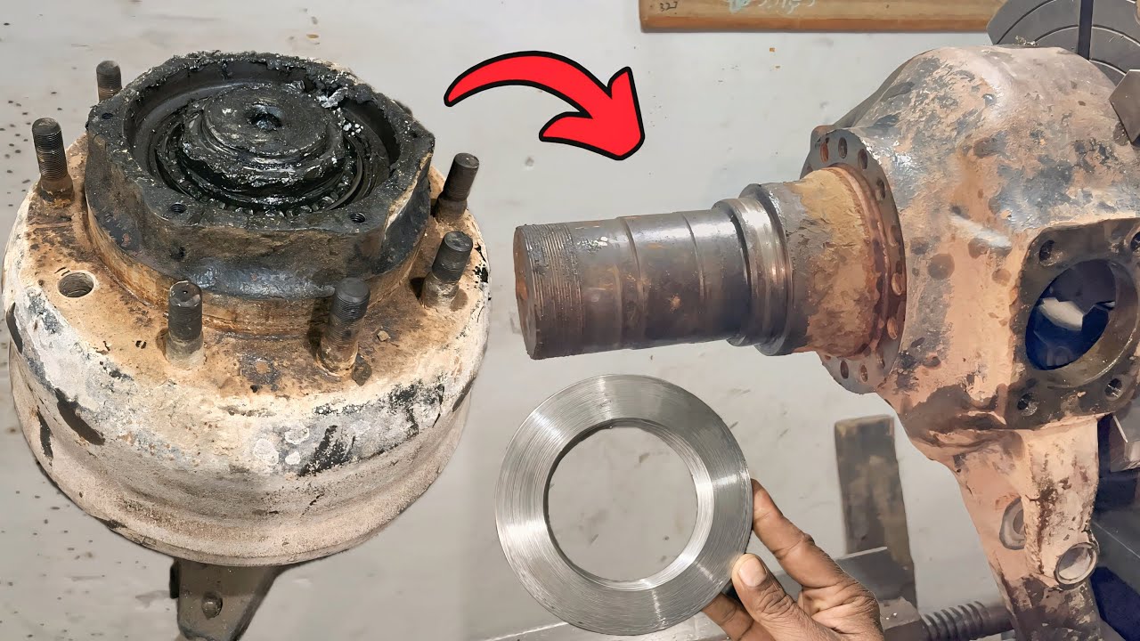 Threads Method Used for Repairing of Seized Excavator Spindle Stuck in ...