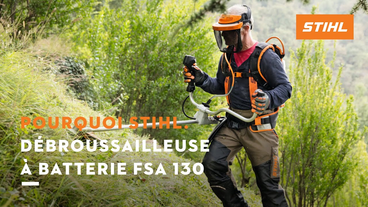 Débroussailleuse à batterie FSA 130 STIHL - YouTube