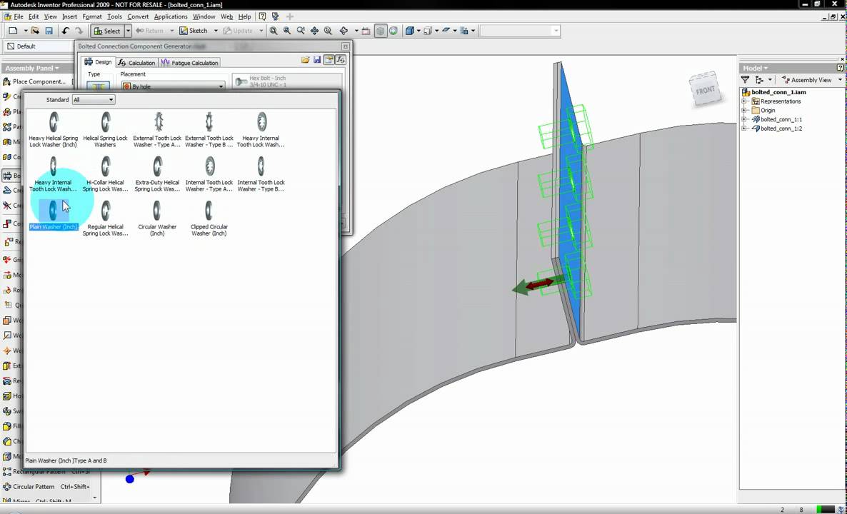 Bolted Connection Tool Using Autodesk Inventor - YouTube