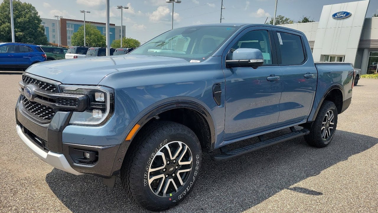 2024 Ford Ranger Lariat Edtion! Azure Gray Metallic Tri-Coat! Ebony ...