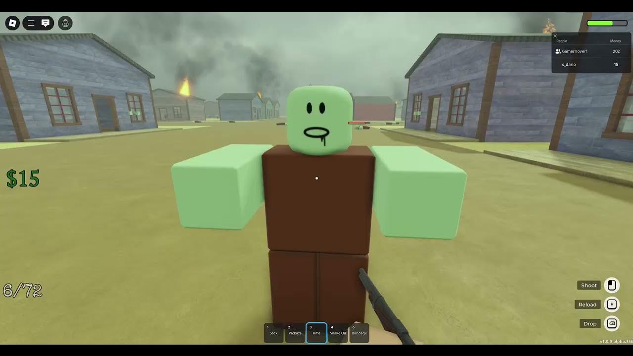 looting a zombie town with my friend (dead rails roblox) - YouTube