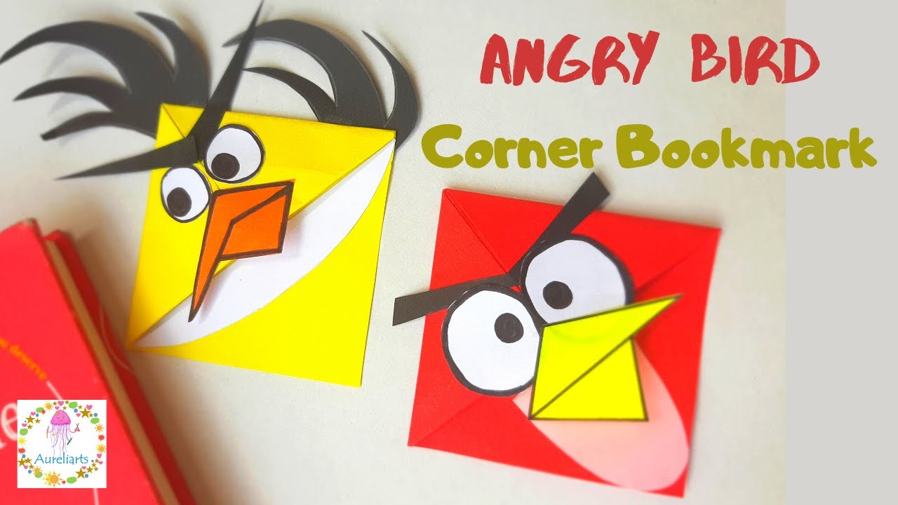 Angry Bird Corner Bookmark | Corner Bookmarks | Back to School Crafts ...