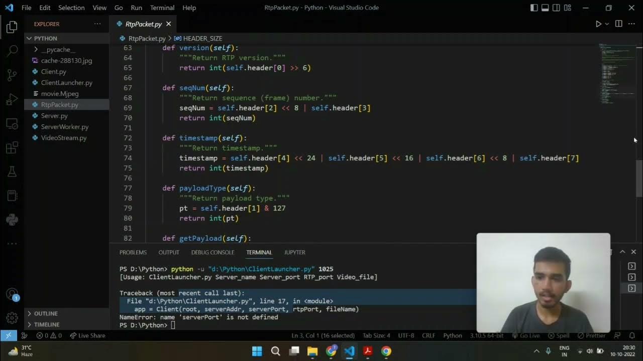 Video streaming using RTSP and RTP (using Python) - Group MG3 - YouTube