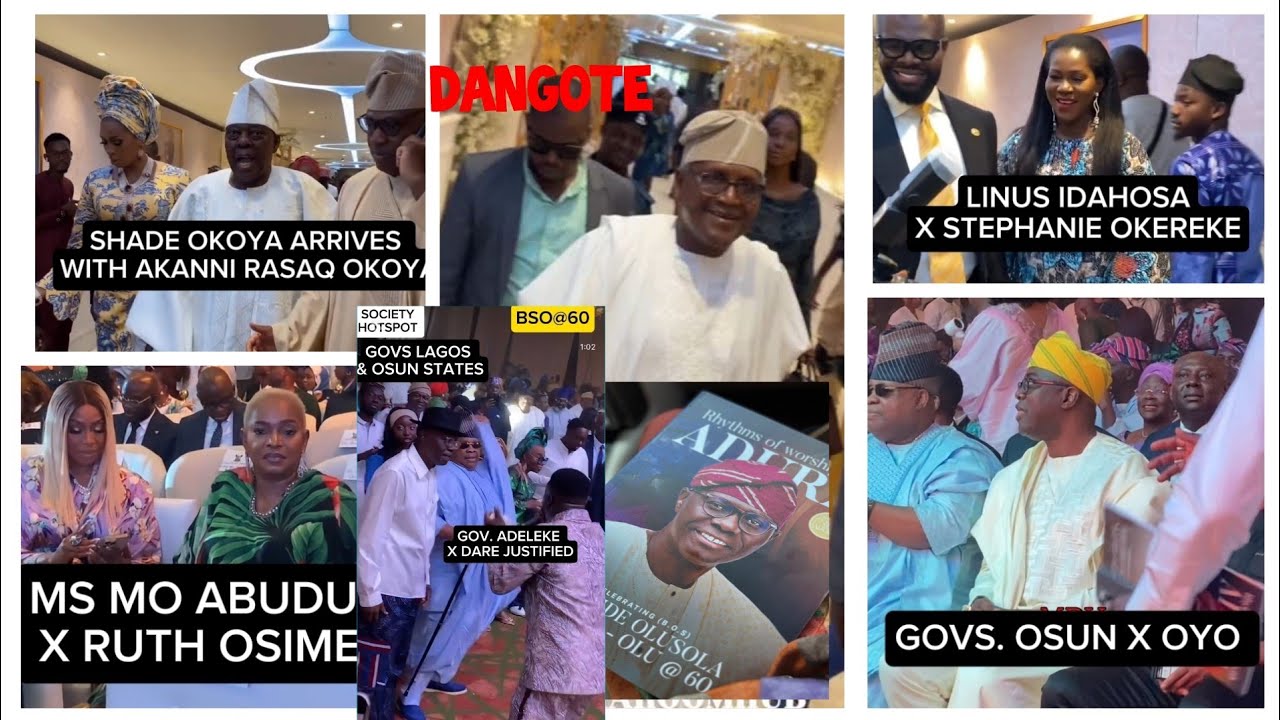 MERCY CHINWO ,GOV. ADELEKE, MOSES BLISS,K1,ETC DIGNITARIES, AT GOV SANWO OLU'S 60TH BIRTHDAY ...