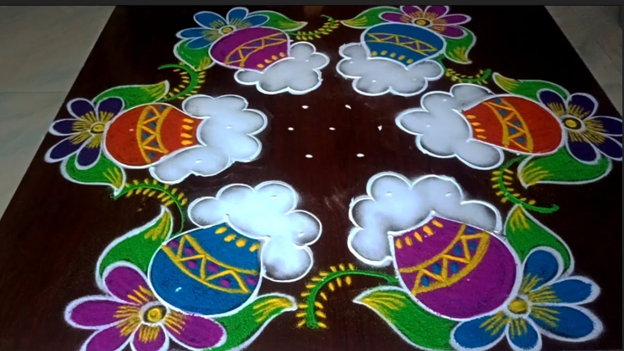 Bhogi rangolis 🦚 Bhogi kundala muggulu #sankranthi #rangoli #festival # ...