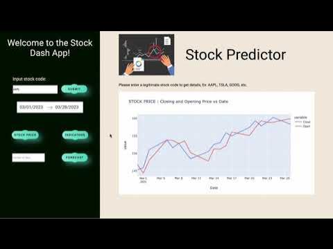 STOCK PRIDICTOR|| Srishti || Visualising and forecasting stocks using Dash - YouTube