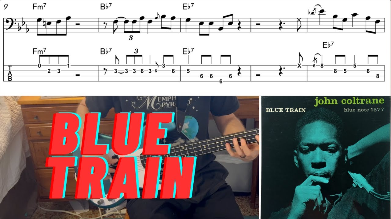 Blue Train - John Coltrane (Paul Chambers Bass Solo) ( Bass Cover with ...