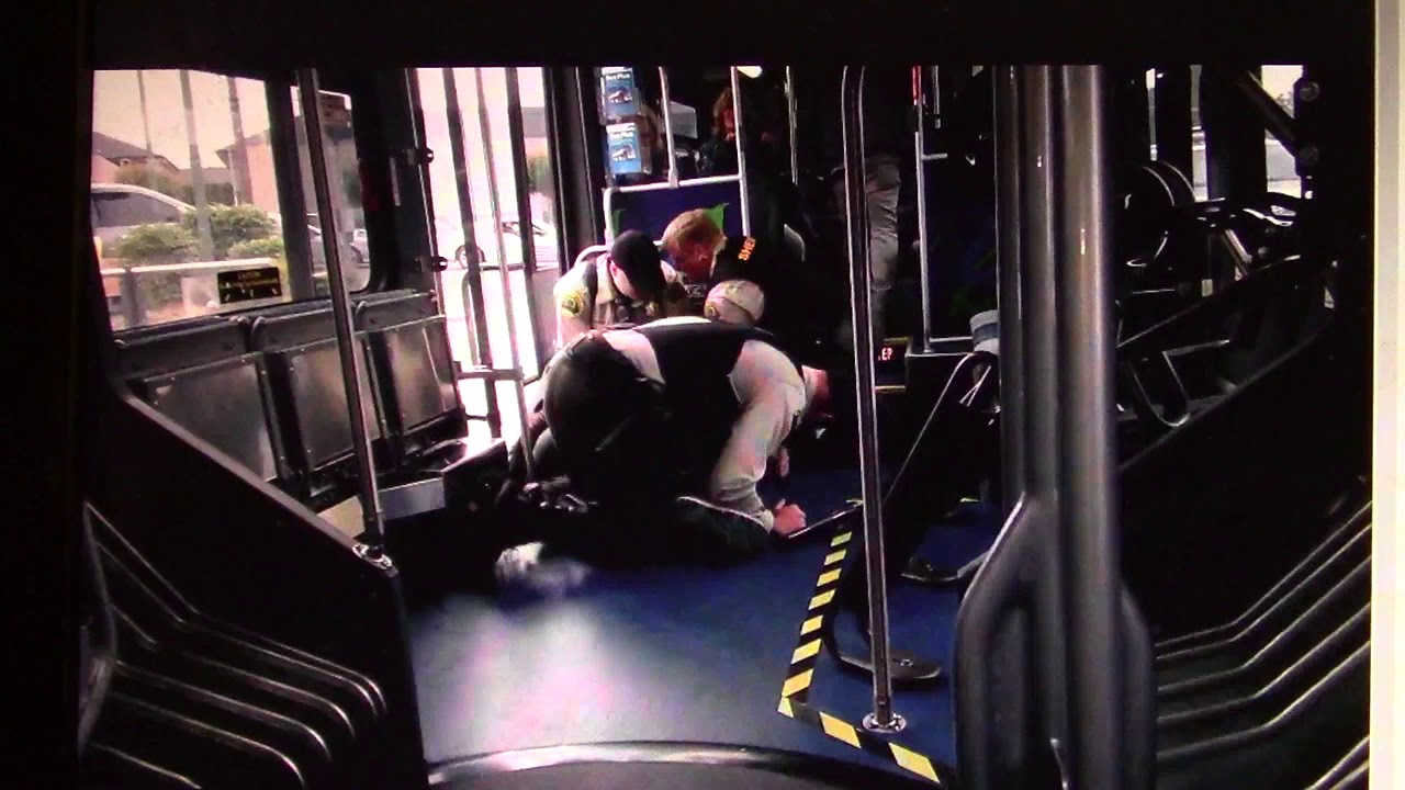 Cops Arresting a man on a Community transit swift bus - YouTube