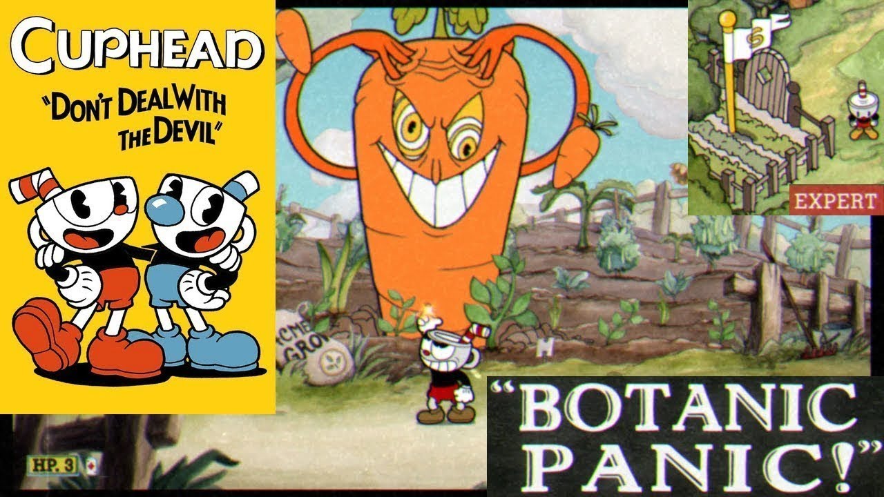 Cuphead Botanic Panic Garden Boss! - YouTube