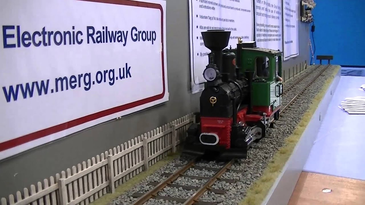 Model Steam Engine Rolling Up and Down a Length of Track Aberdeen Model ...