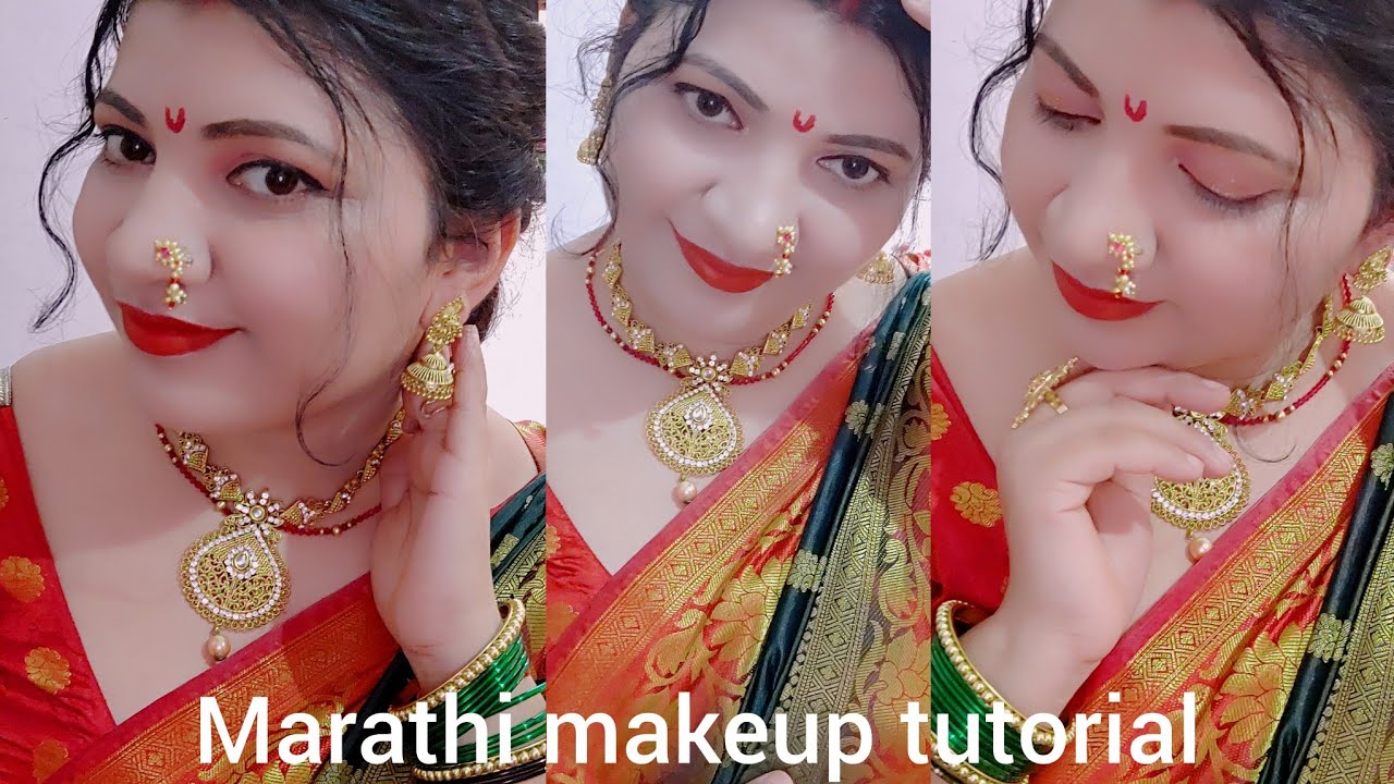 Marathi makeup tutorial /step by step makeup /#marathimakeup # ...