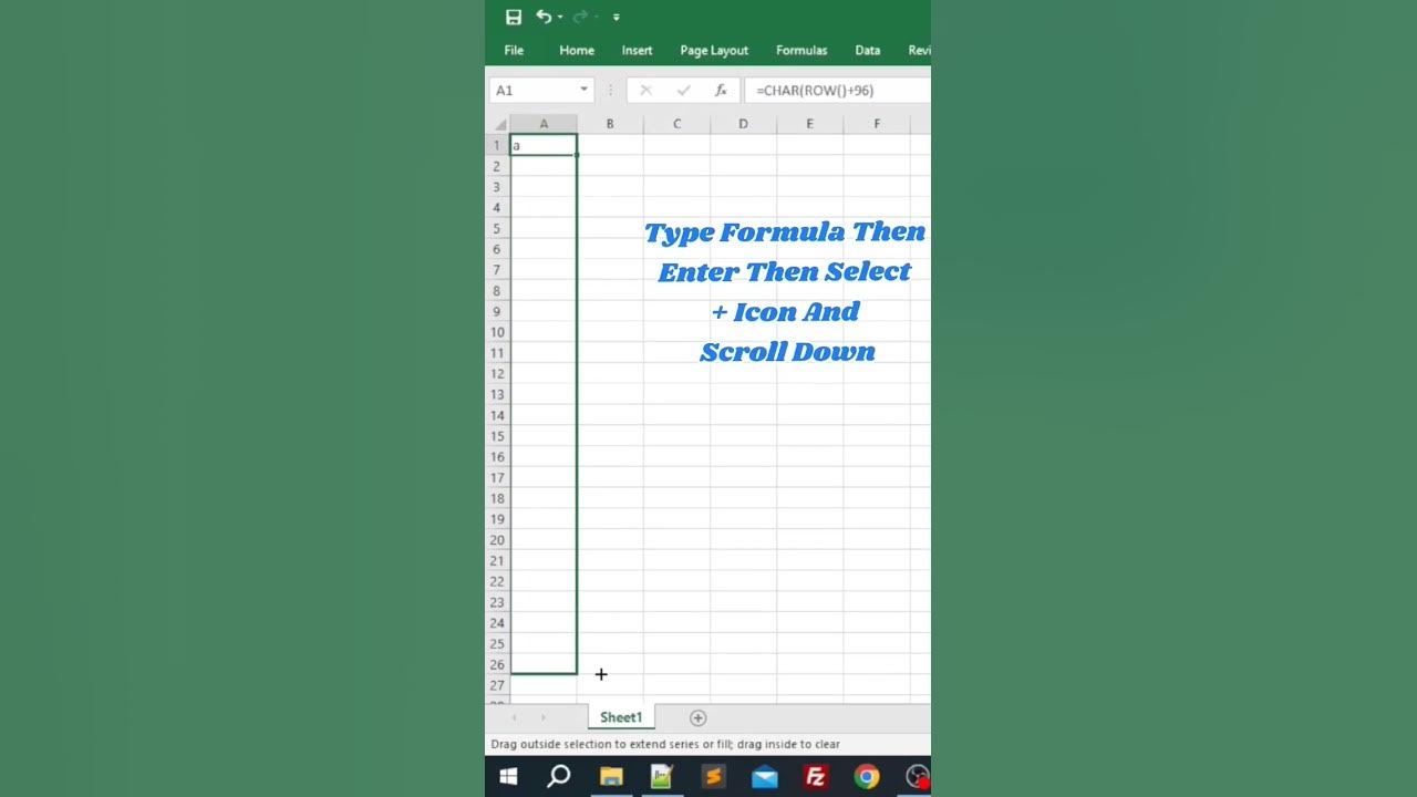 Print Small Alphabet In Excel Autofill Letters From A z In Excel print-small-alphabet-in-excel-autofill-letters-from-a-z-in-excel