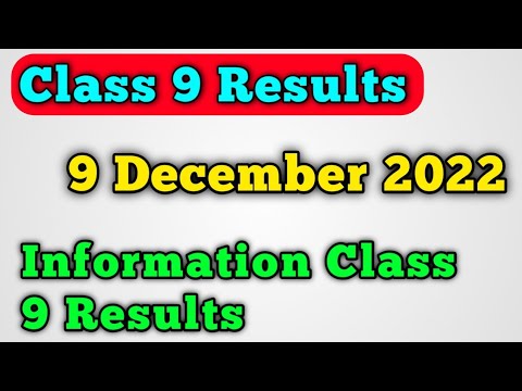 9 December 2022 class 9 results Sindh and karachi board | class 10 ...