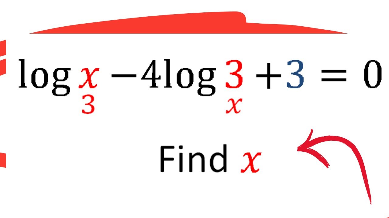 Find The Values Of The Unknown In The Logarithms Equations And Show The ...