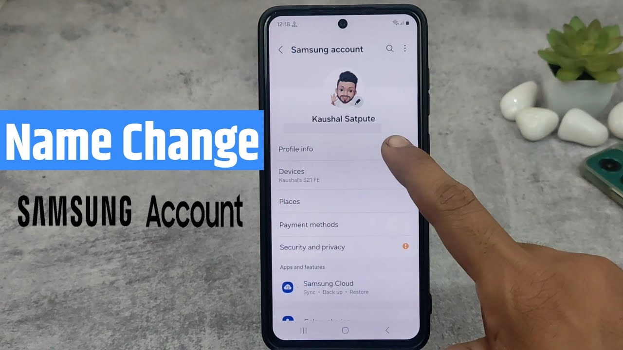 how to change samsung account name - YouTube