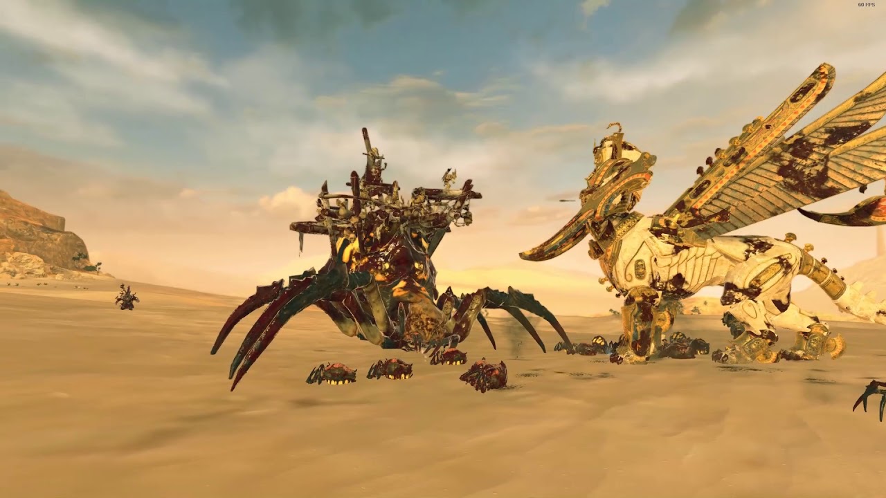 The Sphinx of Usekph VS The Arachnarok Spider - Tomb Kings - Total War ...