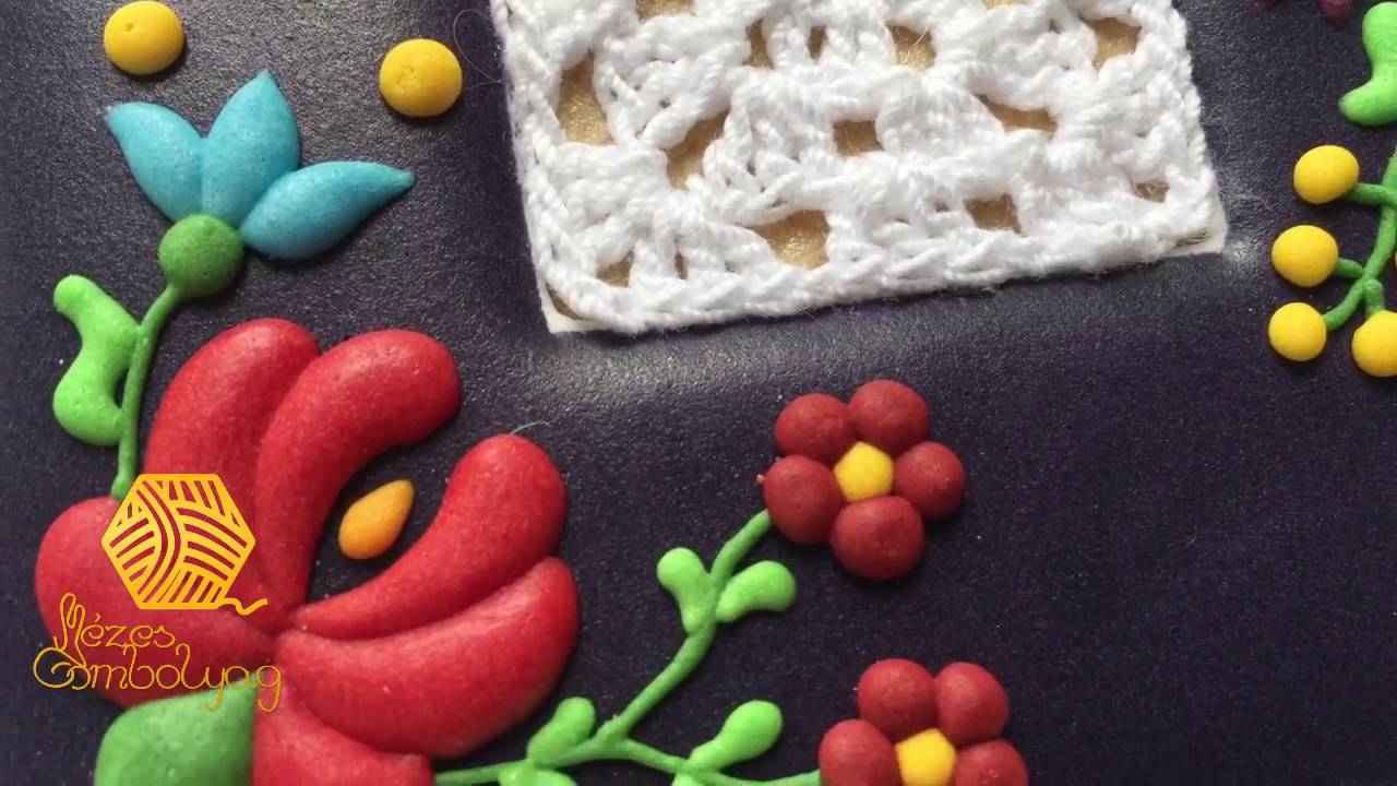 Gingerbread Cookie - "Cloth" decorated with Hungarian folk art pattern ...