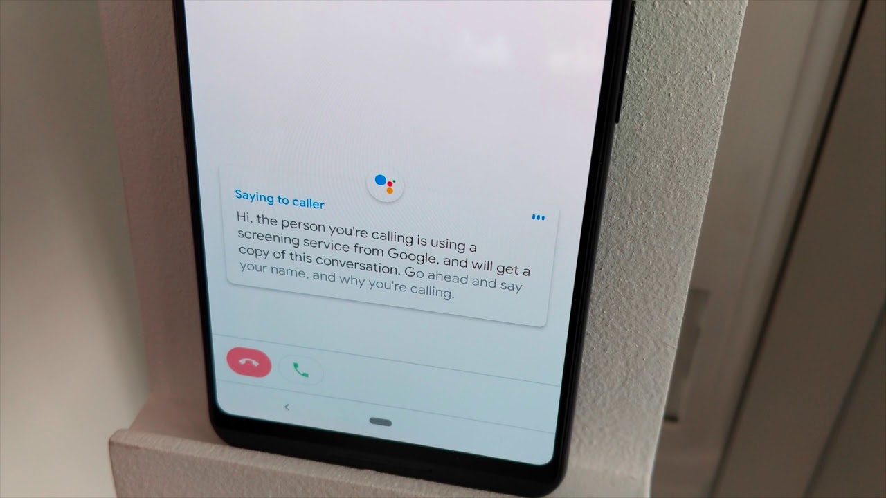Pixel 3 Call Screen Feature Demo - YouTube