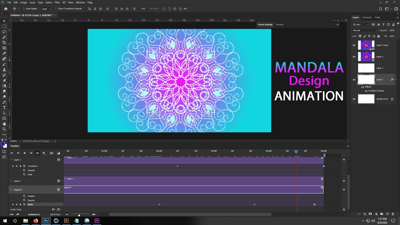 Photoshop Mandala Design Animation Tutorial - YouTube