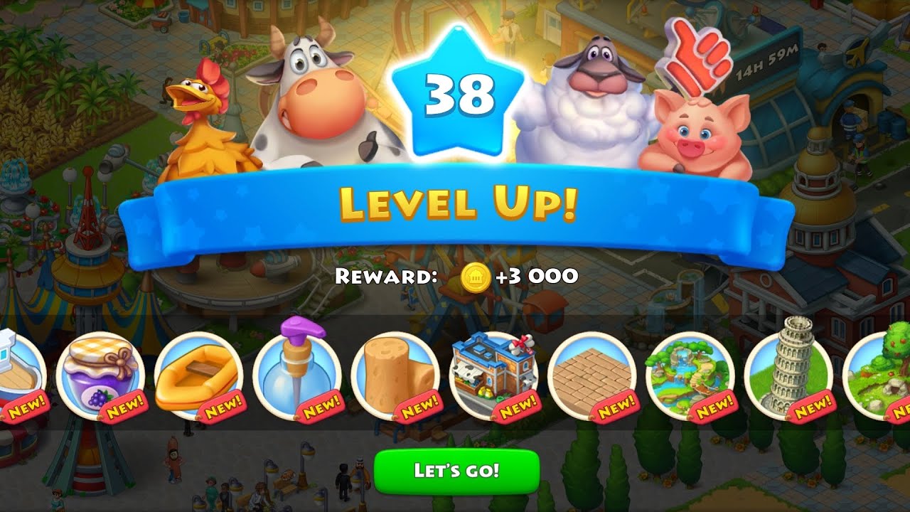 TOWNSHIP Level 38 Gameplay # 3😍💯Township gold pass - YouTube