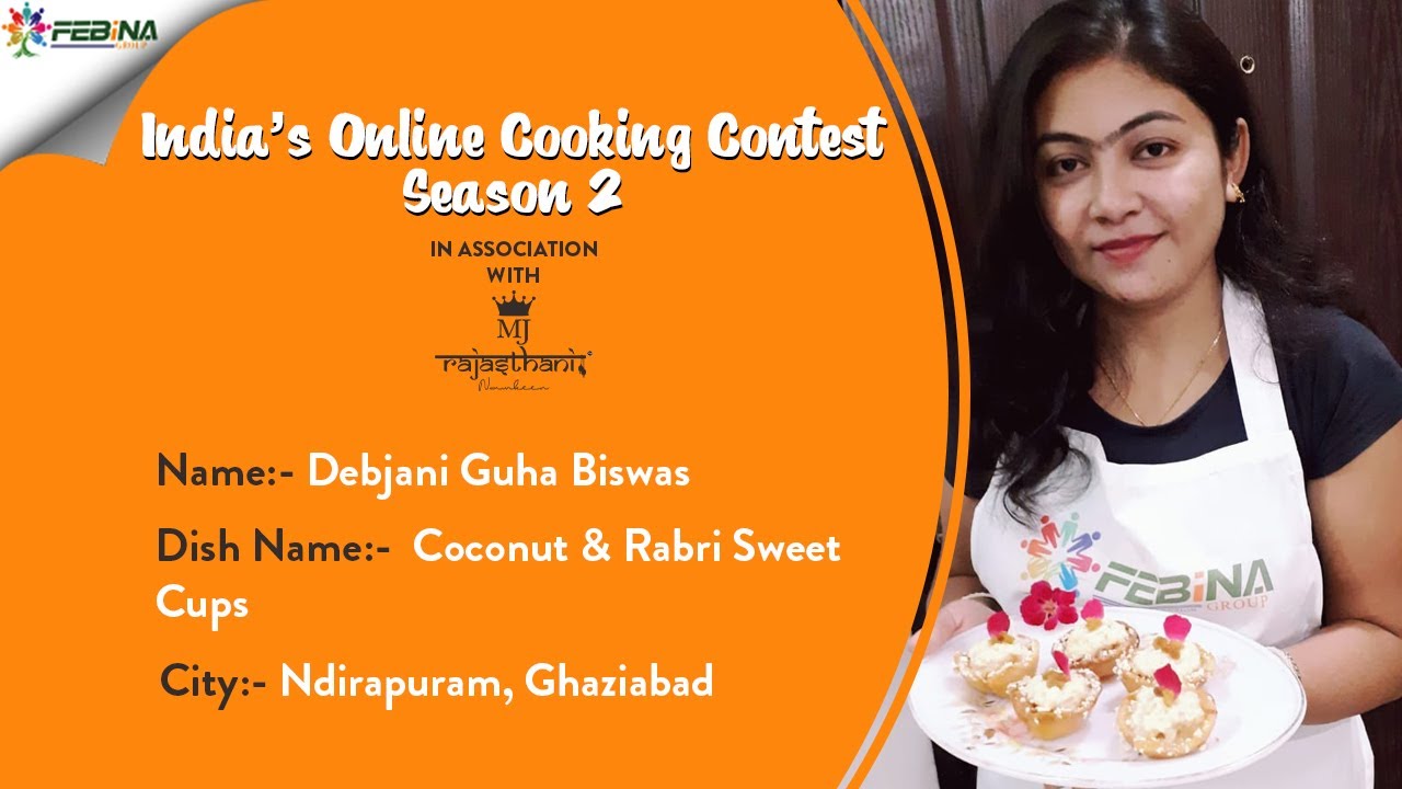 Debjani Guha Biswas | Coconut and Rabri sweet cups | "Febina Jagrati ...