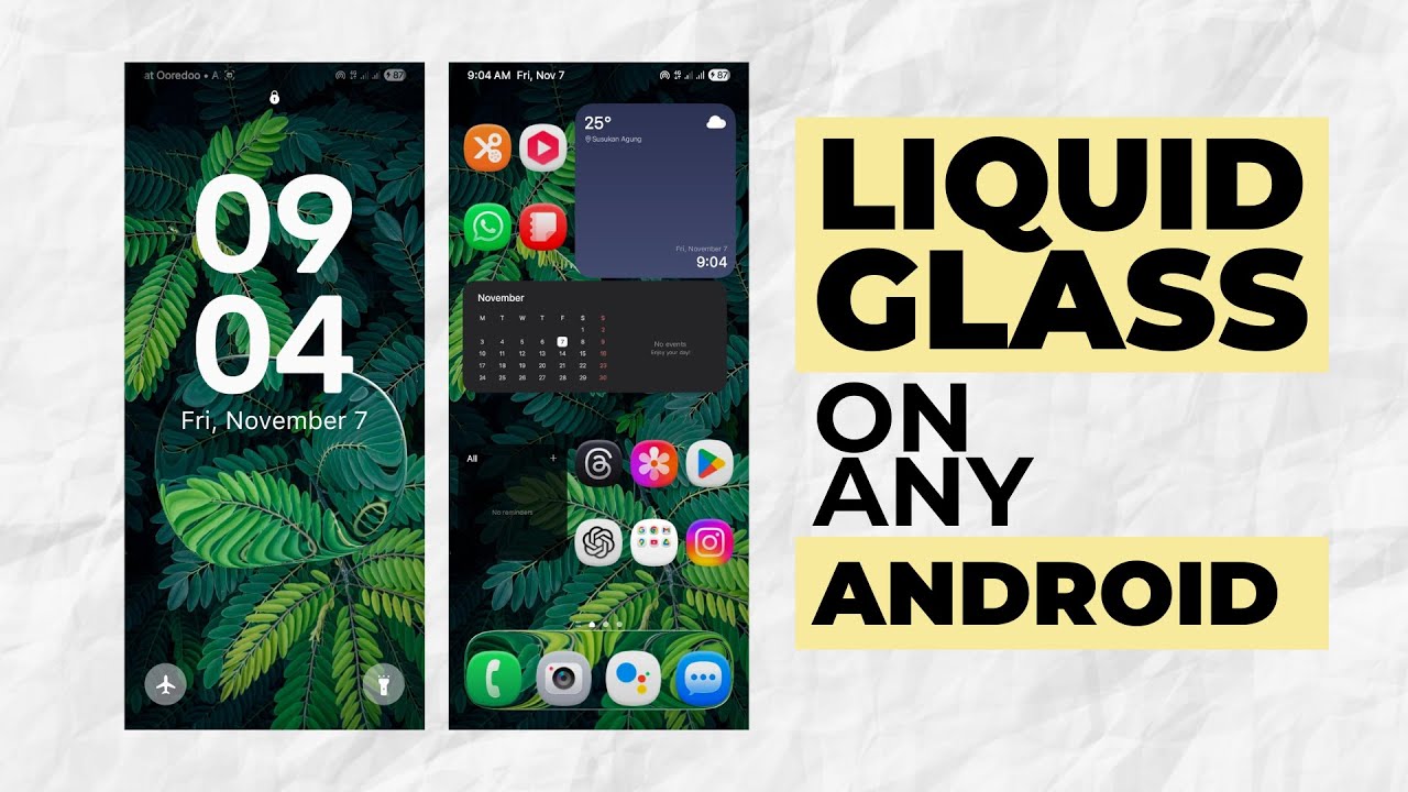 How to Get Liquid Glass Effect on Any Android | Easy DockWalls Tutorial ...
