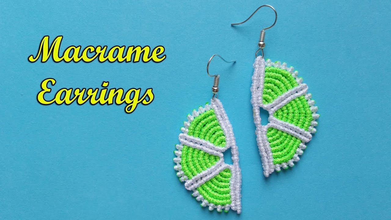 Macrame Earrings DIY / Easy Earring Making Ideas / DIY Macrame Earrings ...