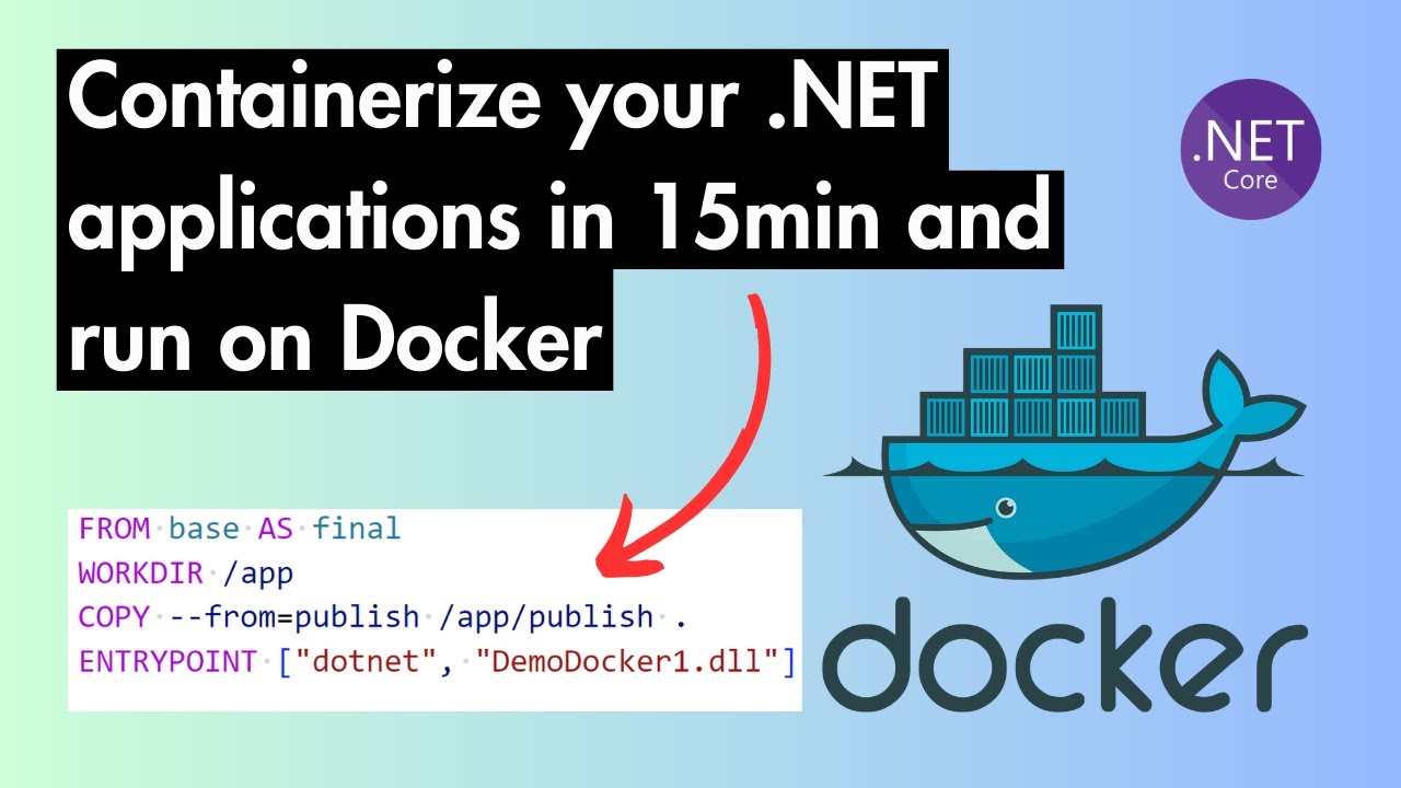 .NET + Docker Tutorial | Containerize, Build & Run Your App - YouTube