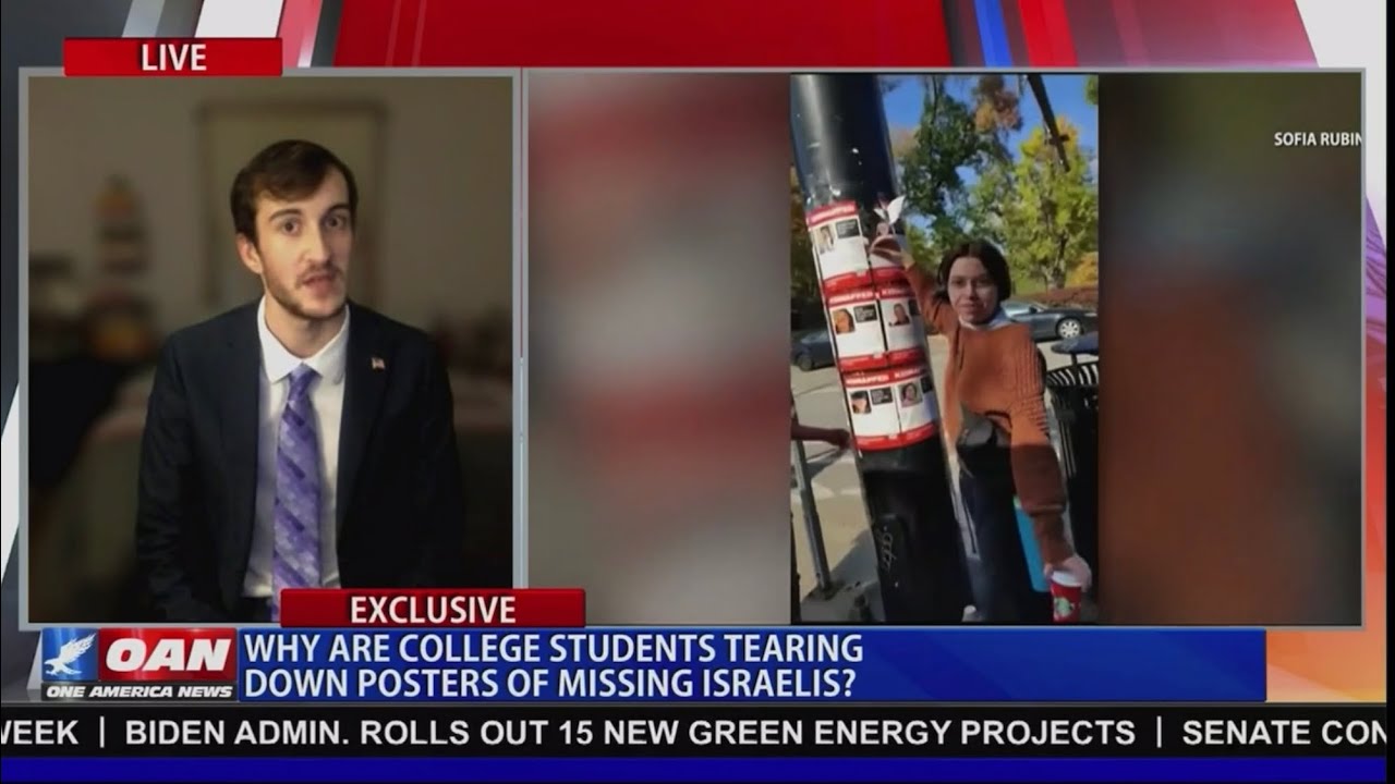 Why Are Students Tearing Down Hostage Flyers? | Logan Dubil Joins OAN ...