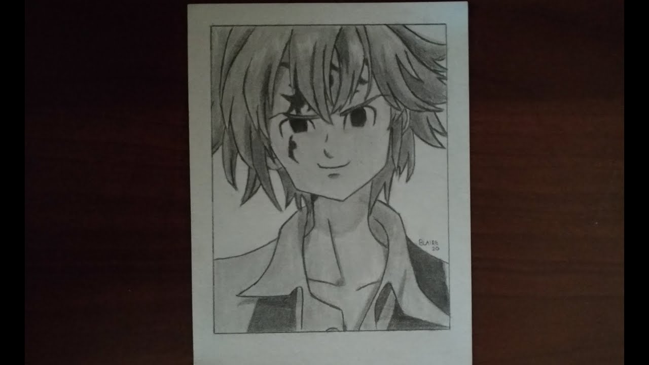 Meliodas drawing | EasyArt | Anime drawing | Seven deadly sins - YouTube