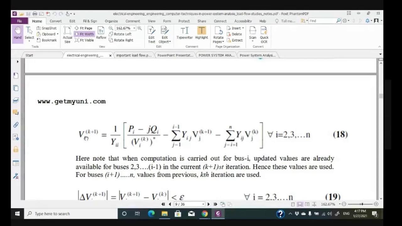 load flow analysis using gauss seidel method Examples - YouTube