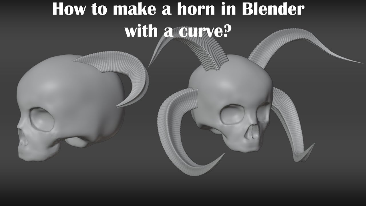 How to make a horns in Blender with a curve? / Как сделать рога в ...