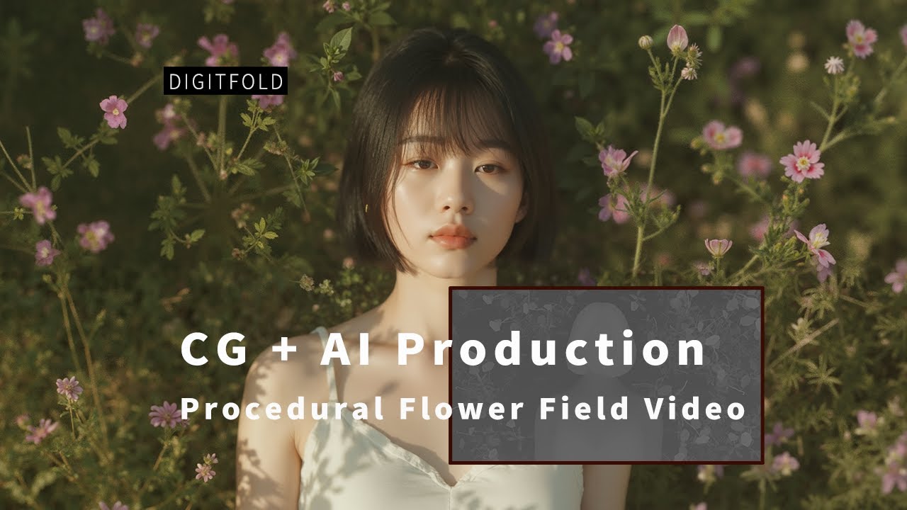 CG + AI Production Procedural Flower Field Video - YouTube