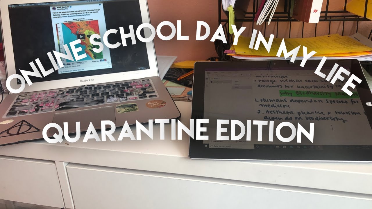 QUARENTINED STUDENT ONLINE SCHOOL DAY IN THE LIFE (productive+ healthy ...