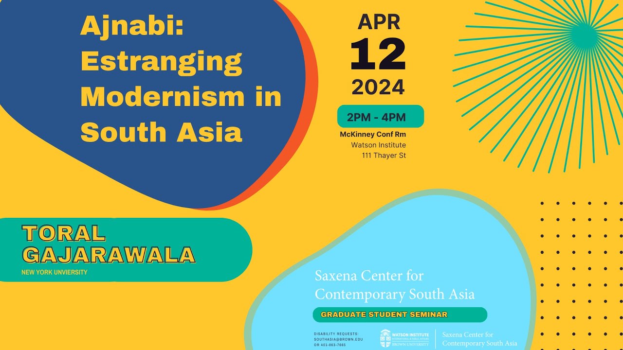 Toral Gajarawala — Ajnabi: Estranging Modernism in South Asia - YouTube