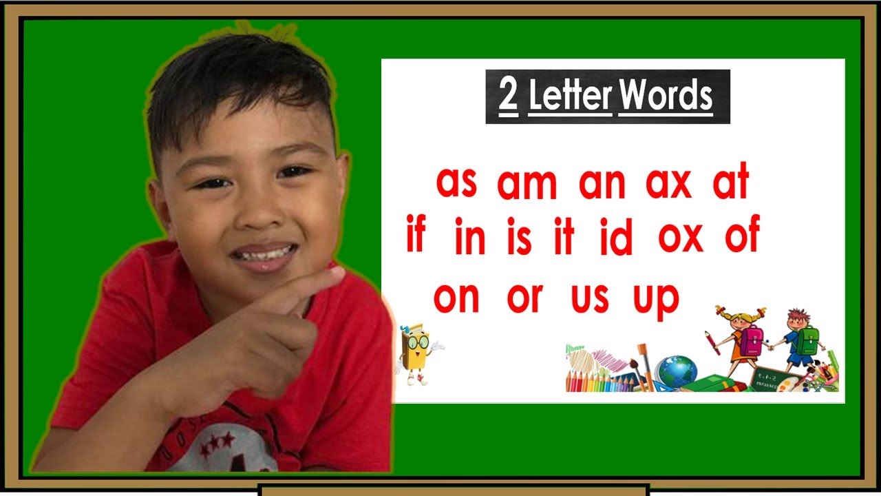 2 Letter Words For Children (Short Sound) - YouTube