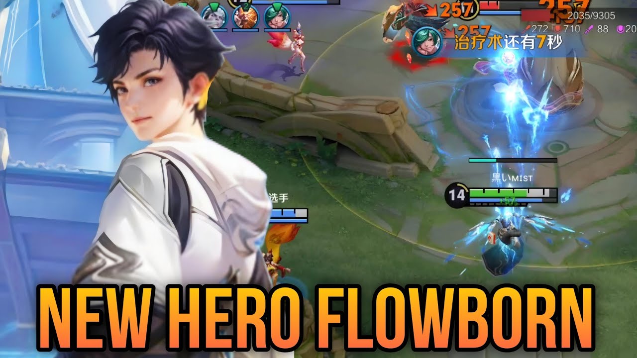 NEW HERO FLOWBORN GAMEPLAY | MARKSMAN ROLE | HONOR OF KINGS - YouTube