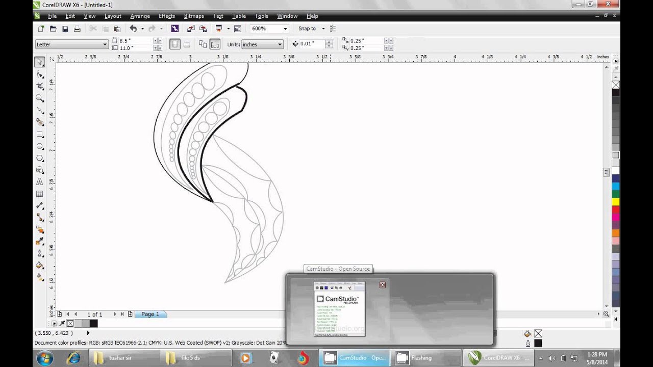 How to tracing ear ring in corel draw. - YouTube