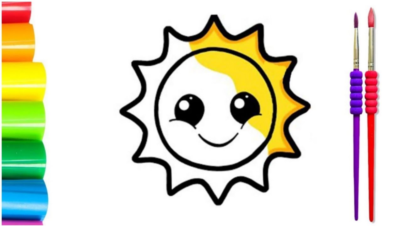 Learning to draw the sun for children 🌞 - YouTube