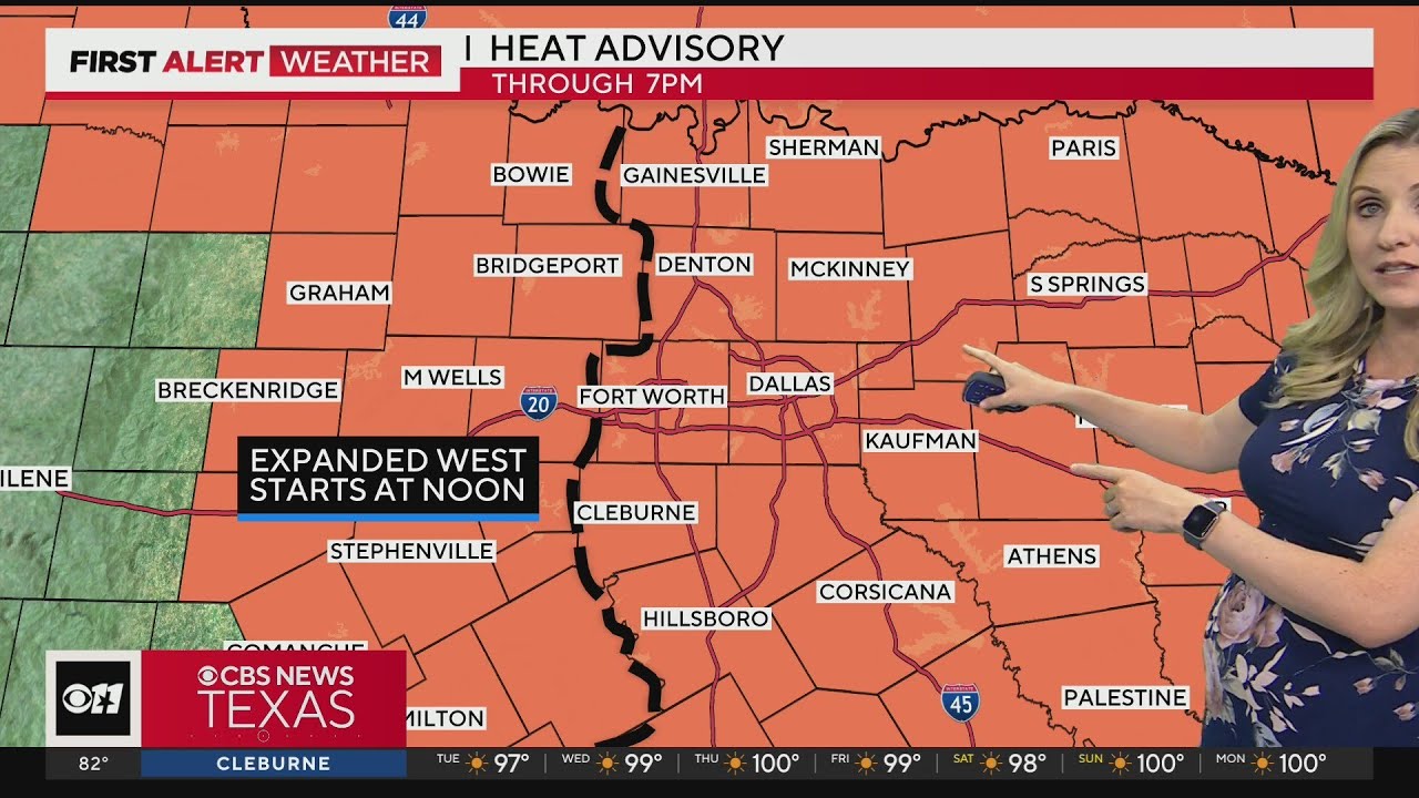 Heat advisory remains in effect for most of North Texas - YouTube