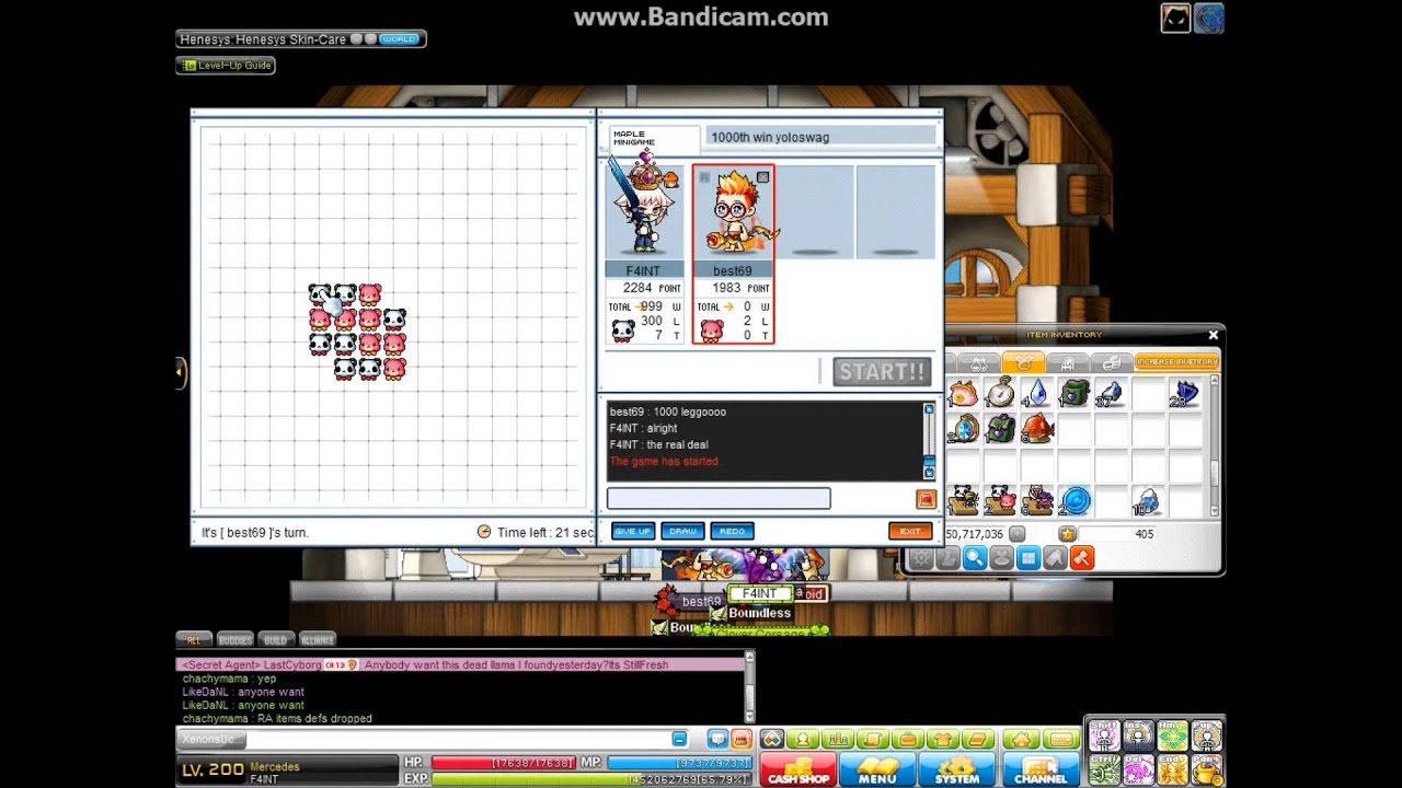 Maplestory OMOK PRO! My 1000th win! - YouTube