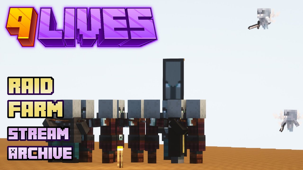 Minecraft: Nine Lives - Vaulting, then Pillager Raid Farm! - YouTube