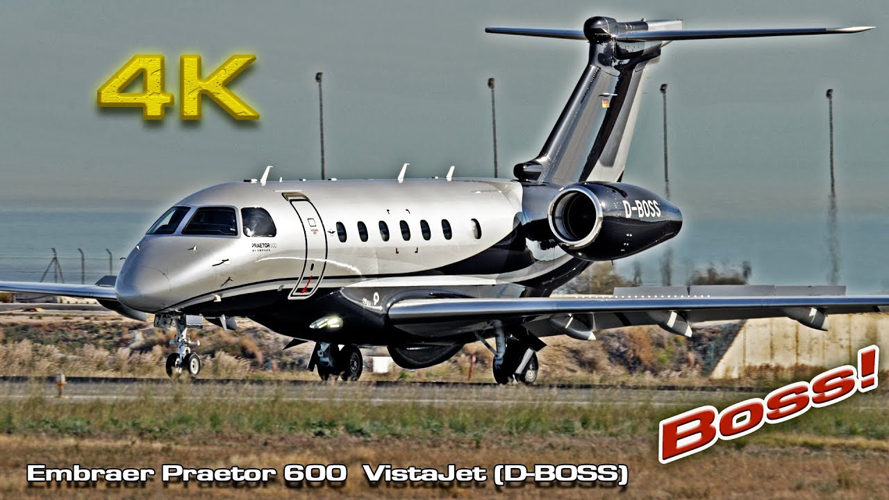 Embraer Praetor 600 VistaJet (D-BOSS) Private Jet! - YouTube