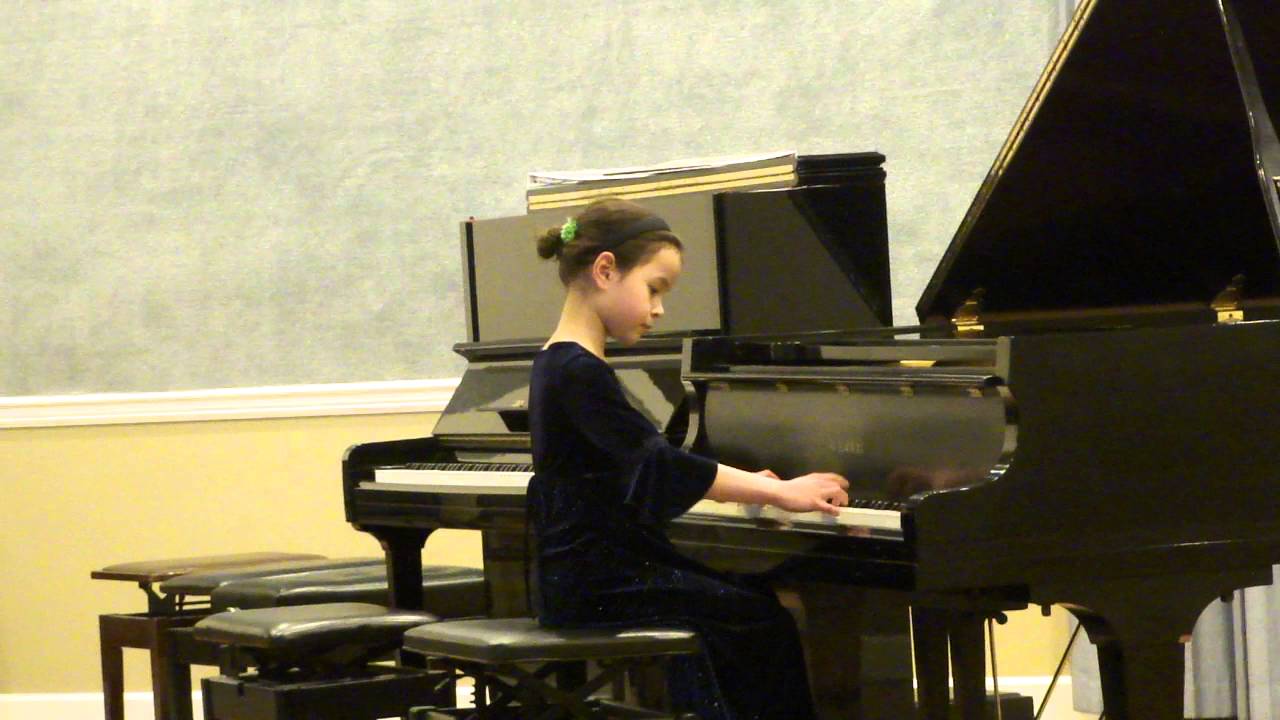 Anna Plays Arietta by Mozart, Suzuki Piano Book 2 - YouTube