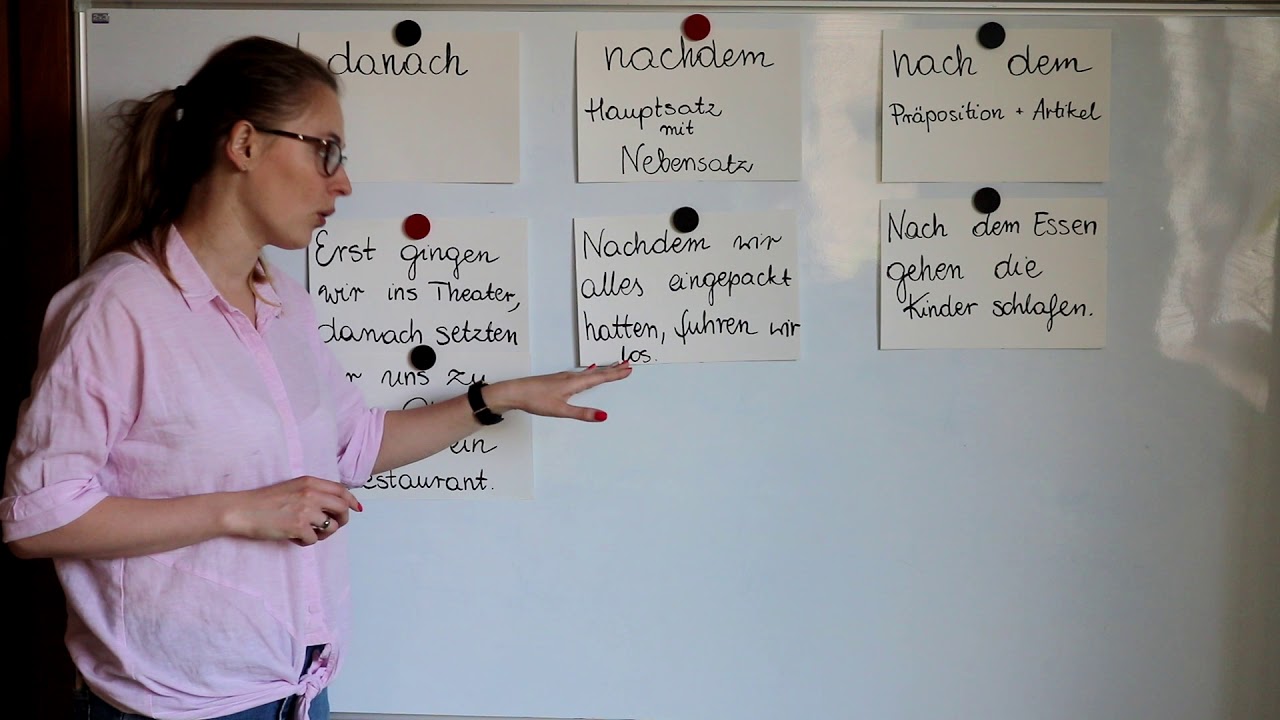 Przydatny niemiecki - danach, nachdem, nach dem - YouTube