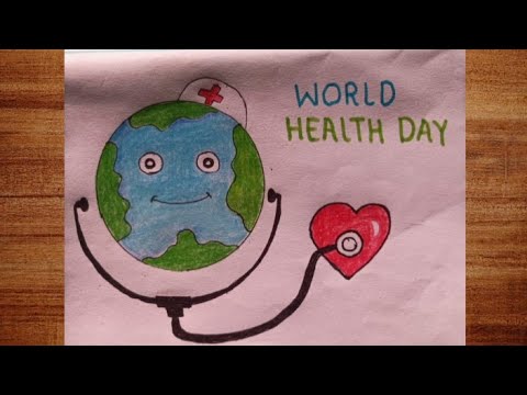 World Health Day Drawing / World Health Day Poster Drawing / Health Day ...