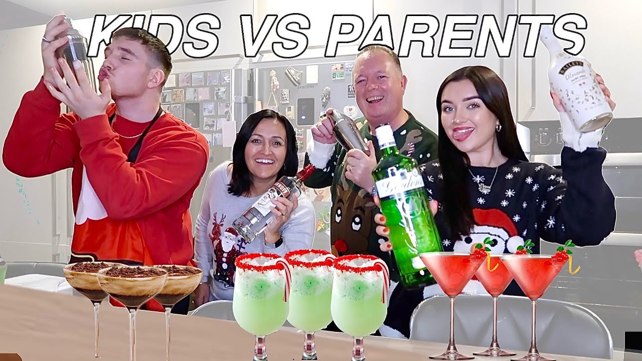 CHRISTMAS COCKTAIL COMPETITION with my FAMILY - YouTube