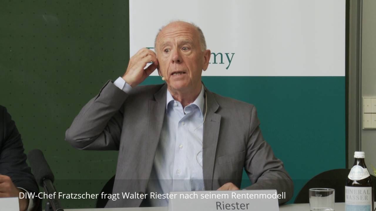 "Lohnt sich die Riester-Rente überhaupt, Herr Riester?" - YouTube