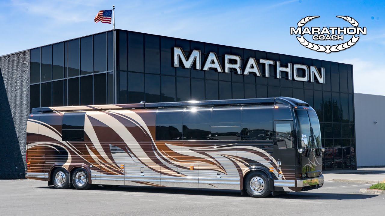 Marathon Coach Show Coach #1251 Prevost X3-45 Double Slide - YouTube